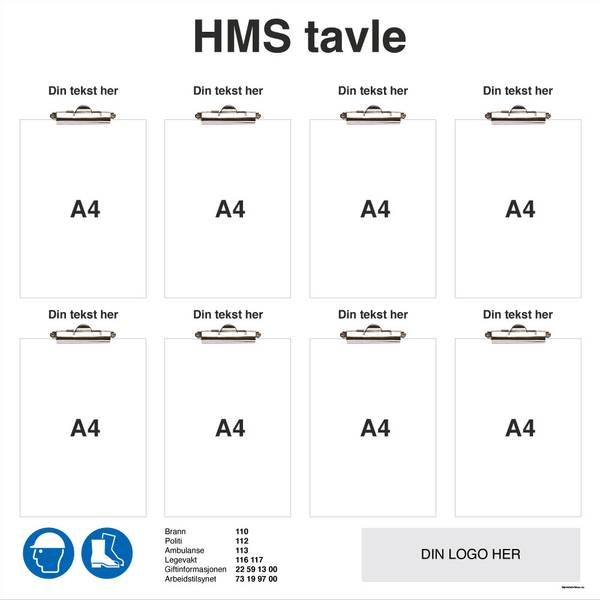 HMS og SHA tavler for entreprenører - MERKEFABRIKKEN.NO